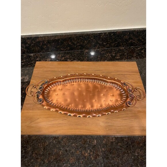 Accents | Vintage Solid Copper Gregorian Tray | Poshmark